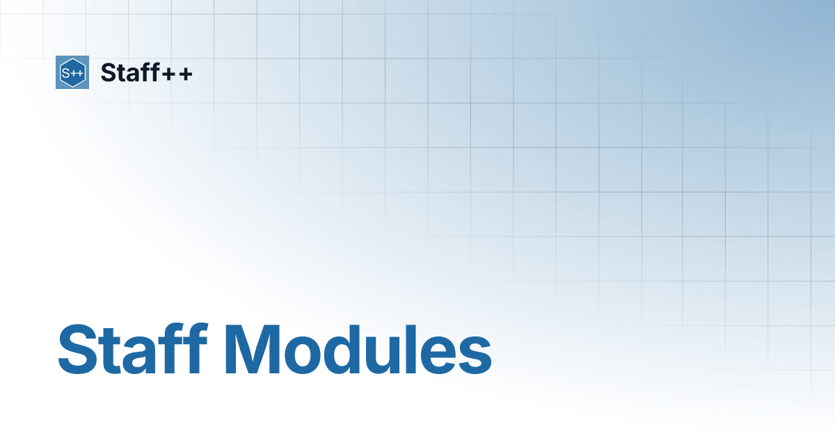 Staff Modules