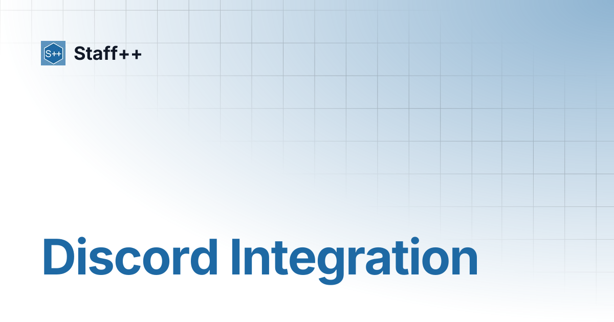 Discord Integration | Staff++